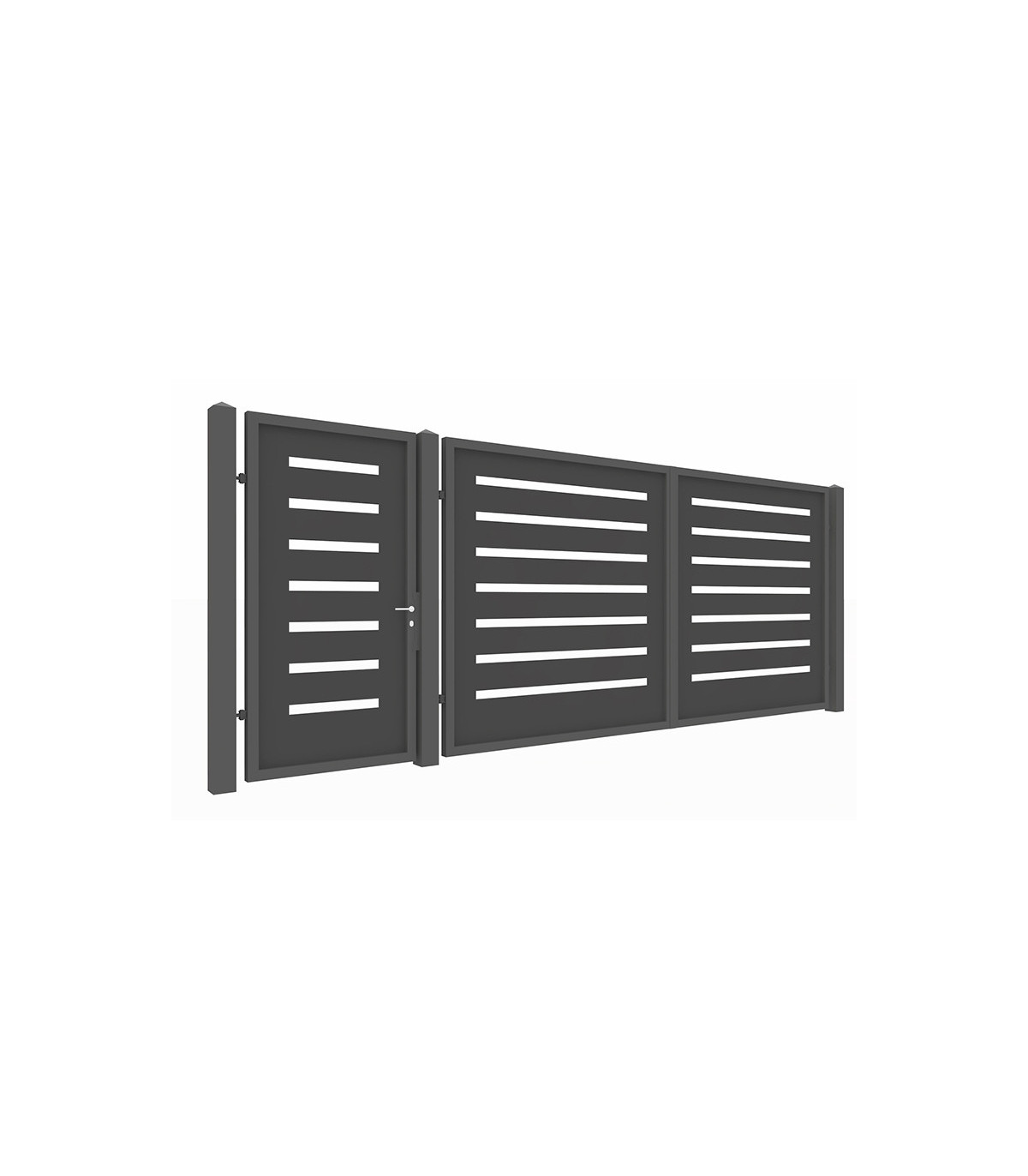 Poarta metalica cu tabla decupata la laser T4