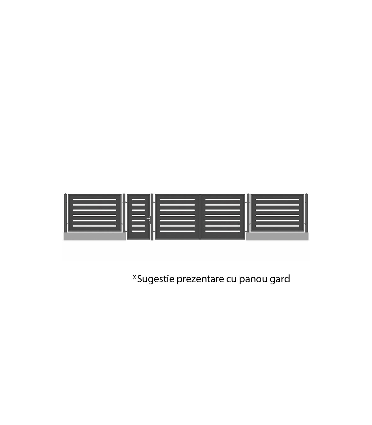 Poarta metalica cu tabla decupata la laser T4