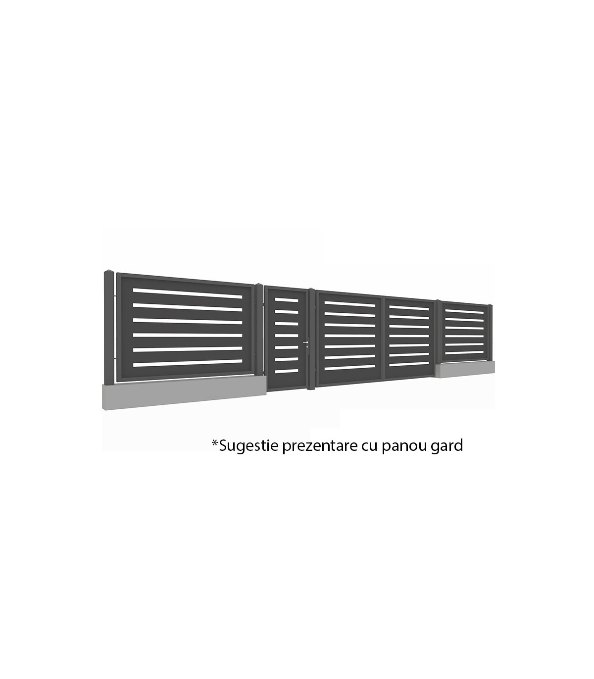 Poarta metalica cu tabla decupata la laser T4