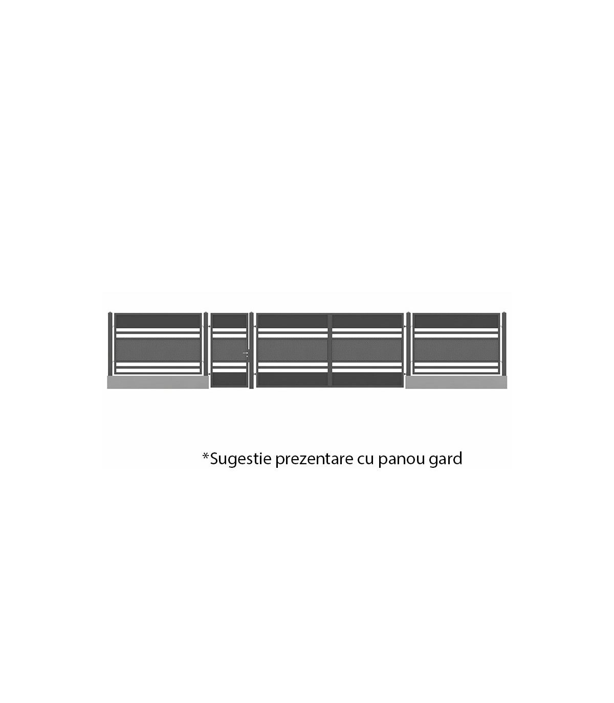 Poarta metalica cu tabla decupata la laser T10